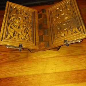 Wooden Large Book Display Stand, Book Stand Adjustable, Desktop Stand ...