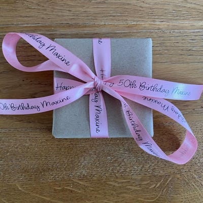 Anniversary 10mm Personalised Printed Ribbon Satin Anniversary Ribbon ...