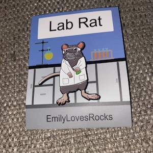 Lab Rat Vinyl Sticker - Etsy