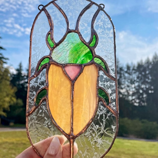 Stained Glass Insect, Stained Glass Beetle Pattern, Digital Download ...