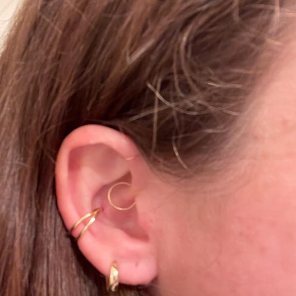 Solid Double Conch Clicker Hoop, Nose Ring, Septum Hoop, Hoop Earring ...