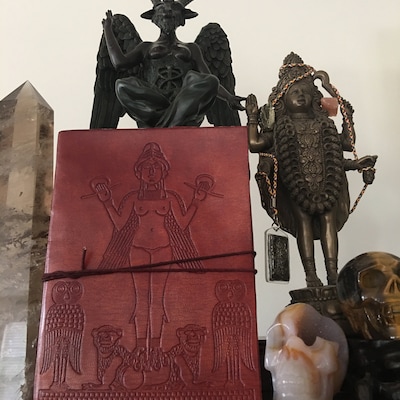 Lilith Inanna Ishtar Leather Journal Spellbook Ereshkigal Occult Book ...