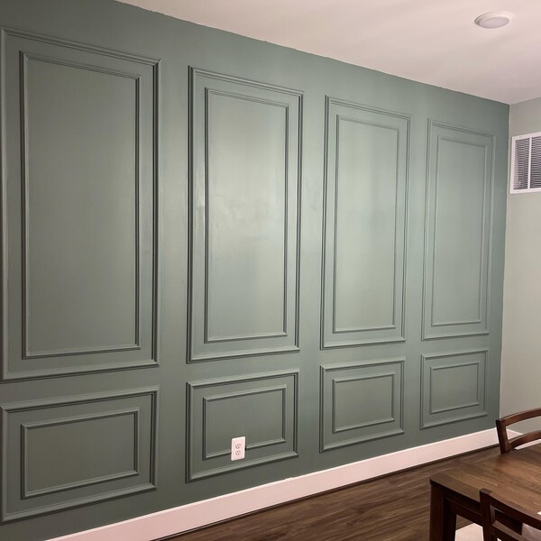 Wall Molding Package Ready to Assemble Wall Paneling Kit Pre-cut ...