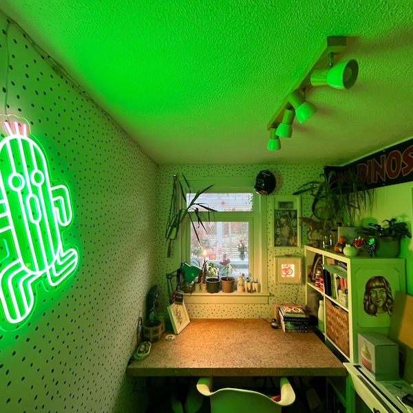 Cactuar Neon Sign, Cactuar Final Fantasy Wall Decor, Cactuar Light ...