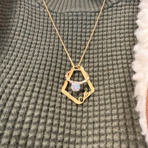 Two Letter Initial Necklacecustom Two Letter Necklacecouple Letter ...