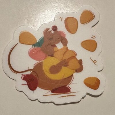 Greedy Gus Gus Transparent Sticker/ Cinderella Sketch Princess Sidekick ...