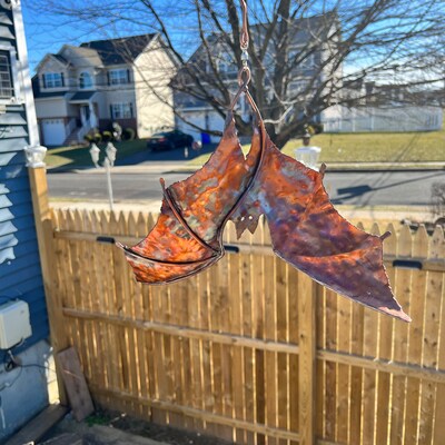 Bat Wind Catcher Bat Wind Spinner Bat Mobile Copper Bat - Etsy