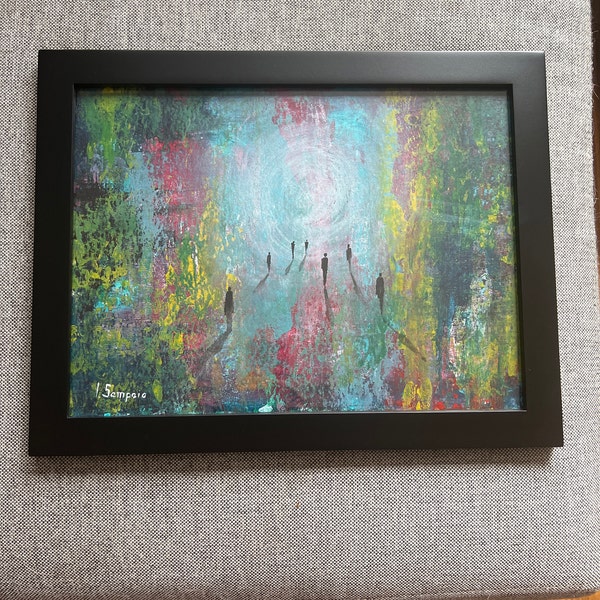 Original Painting on Paper, Original Unique Acrylic Painting, Handmade ...