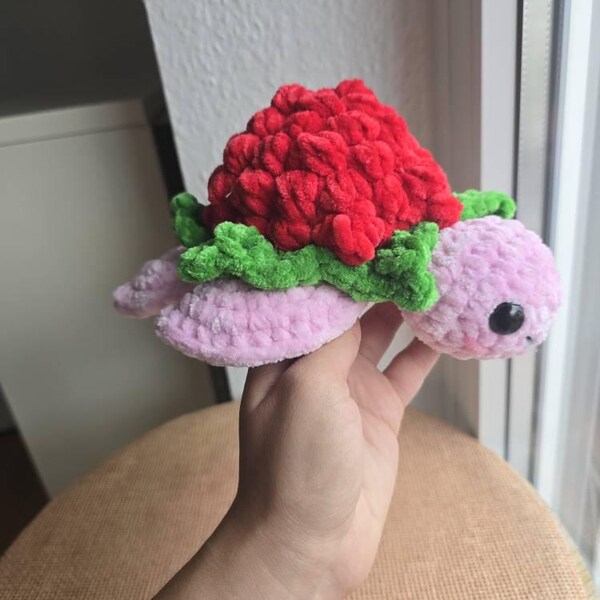 Strawberry Turtle Crochet Pattern - Amigurumi PDF, Fruit Turtles ...