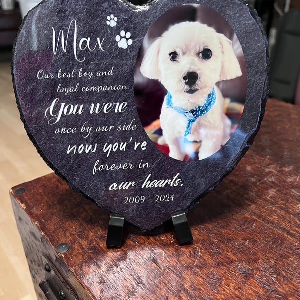 Dog Memorial Stone, Pet Memorial Stone, Personalized Sympathy Gift for ...