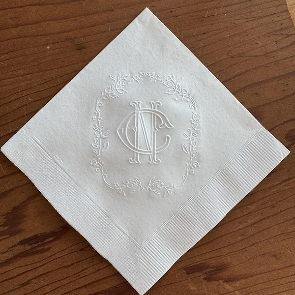 Embossed Custom Cocktail/beverage Napkins With Your Logo/artwork, Fully ...