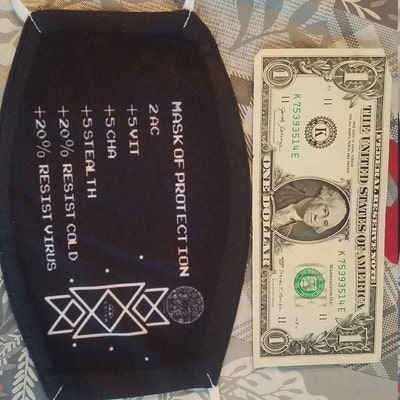 Mask of Protection D&D Inspired Dungeons and Dragons White Polyester ...