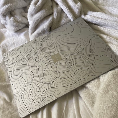 Topographic Map Transparent Surface Laptop Skinminimalist Terrain Clear ...
