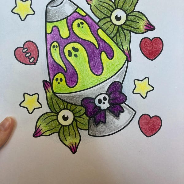 Spooky Cutie: Adorable Creepy Creatures in Cozy Hygge Moments Coloring ...