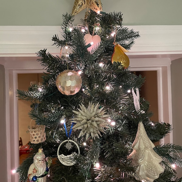 Modern Tree Topper Silver Polish Star 3D Spiky Paper Decoration for ...