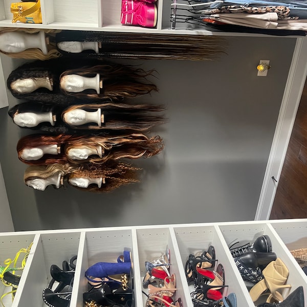 Hanging Wig Rack | Ultimate Space-saving Display & Storage for Multiple ...