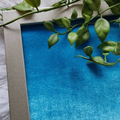 Princess TURQUOISE BLUE Polyester Spandex Stretch Velvet Fabric by the ...