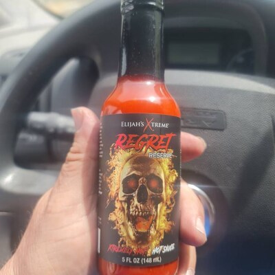 Elijah's Xtreme Regret Reserve Hot Sauce Carolina Reaper, Trinidad ...