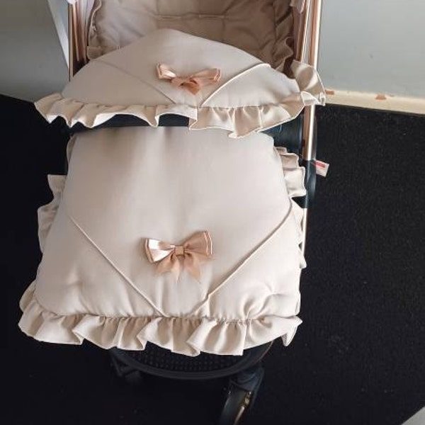 New in Beige Cosytoes With 2 Bows Pram Pushchair Carrycot . Winter ...