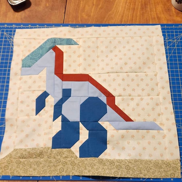 PDF Quilt Block Pattern – Stegosaurus – Dinosaur Quilt - Etsy