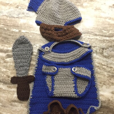 Crochet Pattern Gladiator Roman Spartan Warrior Newborn Set, Instant ...