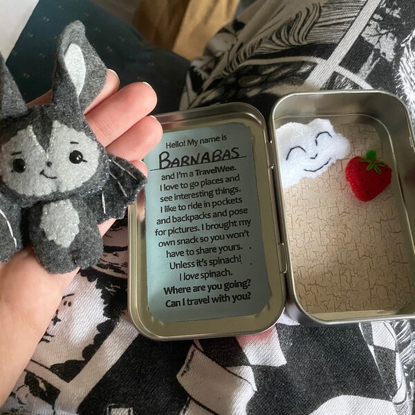 Felt Bat Travel Wee Travel Toy Altoid Tin - Etsy