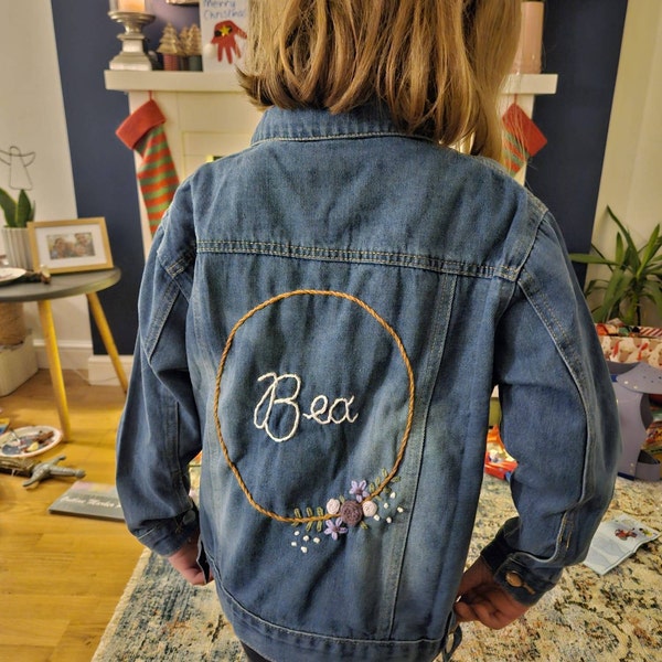 Children's Personalised Hand Embroidered Knitted Jumper With ...