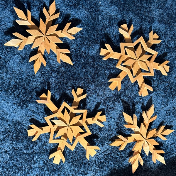 Both Plans! 3 and 2 Large Snowflakes (16") From One Picket, One Picket ...