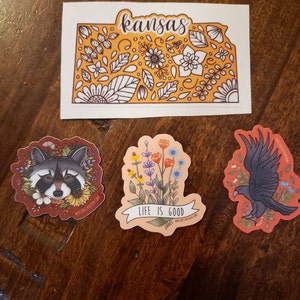 Kansas Sticker States Stickers KS Sticker Stickers for Hydroflask ...