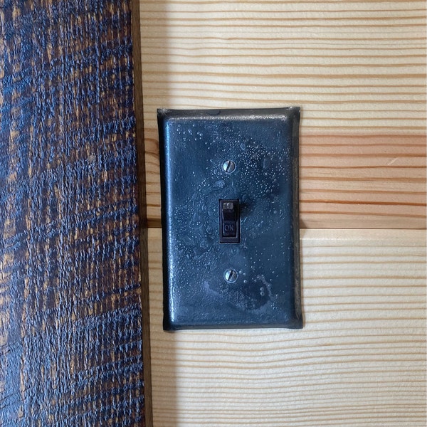 Fire Cooked Switch Plate: Blacksmith Forged Single Switch Cover - Etsy
