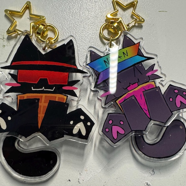 Roblox Forsaken Nyan Elliot and Tac Nayn Chance Tail- Keychains - Etsy
