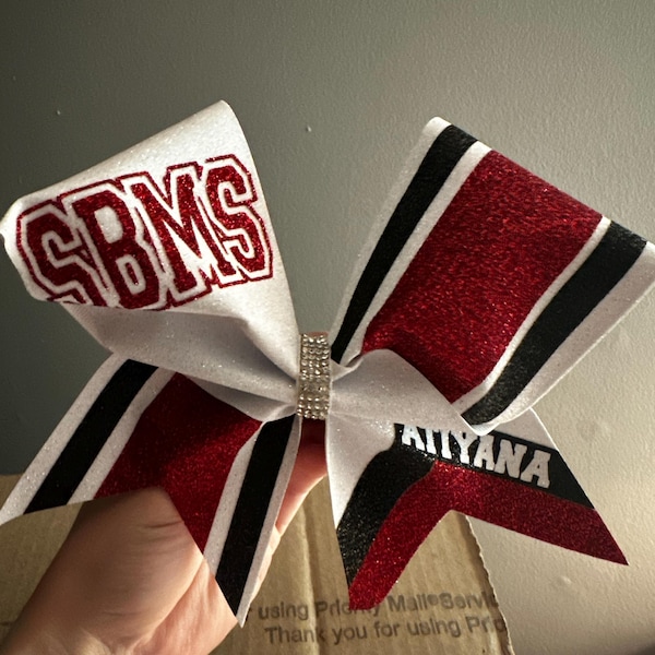 Custom Glitter Cheer Bows in YOUR TEAM COLORS! Great for Game Day, Side ...