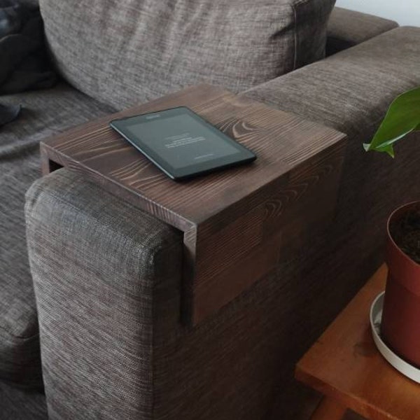 Modern Wood Armrest Table, Simple and Functional Couch Tray, Sofa Arm ...