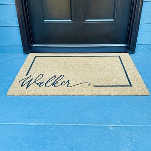 Sign Language, ASL Gift, Personalized Doormat, Custom Door Mat, Last ...