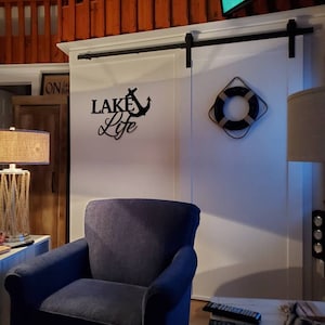 Lake Life Metal Wall Art Sign With Anchor | Etsy