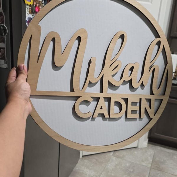 Round Baby Name Sign, Custom Baby Name Sign, Nursery Sign, Nursery ...