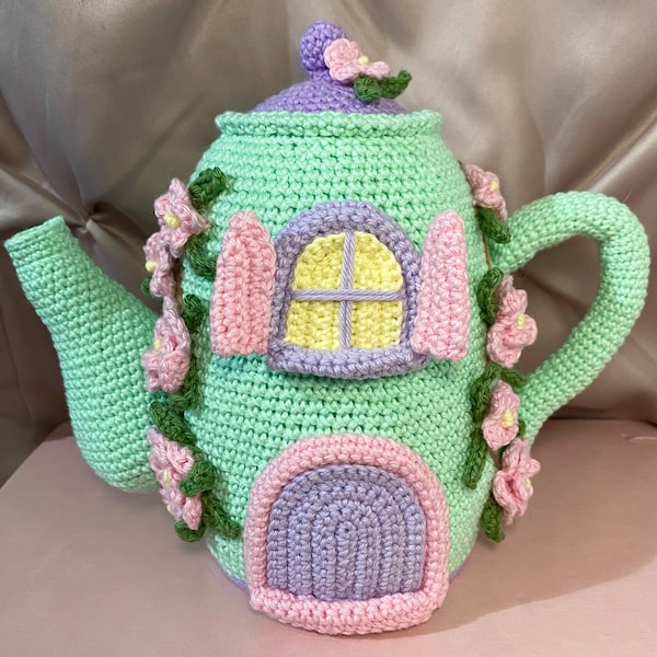 Spring Teapot House Crochet Pattern - Etsy