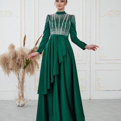 Muslim Wedding Dress, Evening Dress, Islamic Couture, Hijab Evening ...