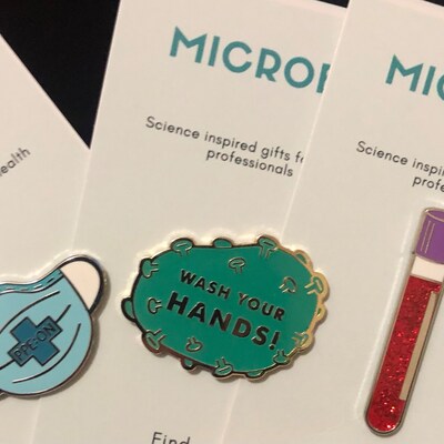 MICROSCOPE Enamel Pin / Science Gift / Scientist / Stem / - Etsy