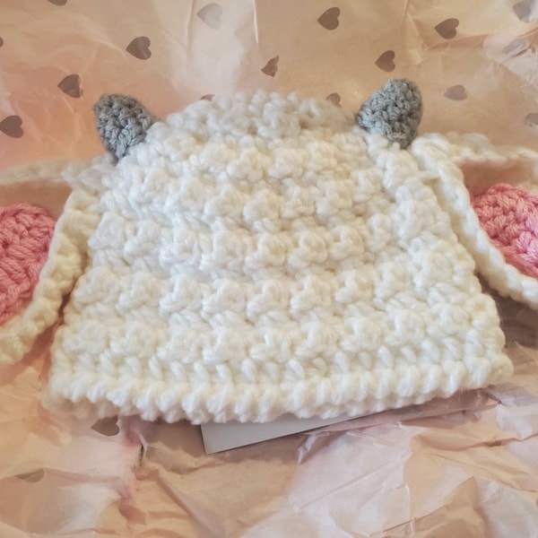 Baby Goat Hat, Billie Goat, Crochet Baby Hat, Photo Props, Baby Shower ...