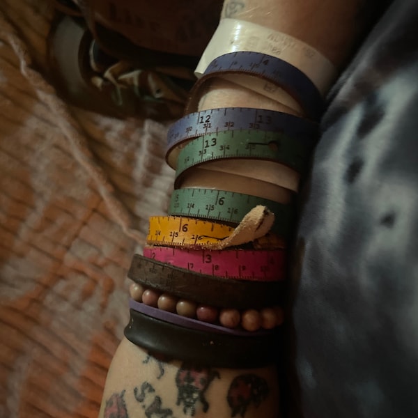 Handmade Leather Ruler Bracelet: Craft Tool, Sewing, Knitting - Etsy