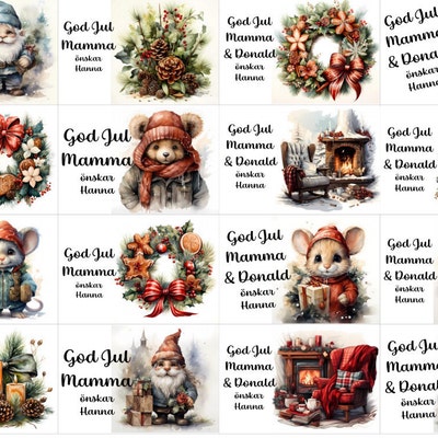 Christmas Polar Bear Clipart 9 High Quality Jpgs, Digital Download ...