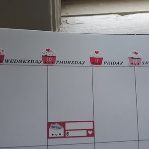 Happy Day off Reminder Tracker Cute Kawaii Planner Stickers | Etsy