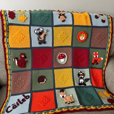 US TERMS PDF Crochet Pattern Animal Kingdom Blanket - Etsy