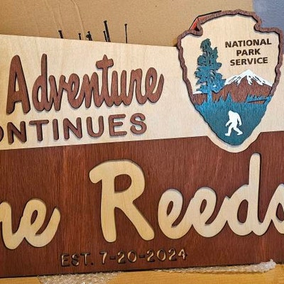 Custom National Park Sign, Wedding Sign, Camp Wedding, Hiker Gift ...