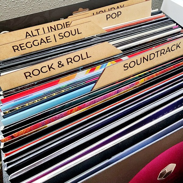 Vinyl Record Dividers, Classic Tab Record Dividers, Laser Cut MDF, Made ...