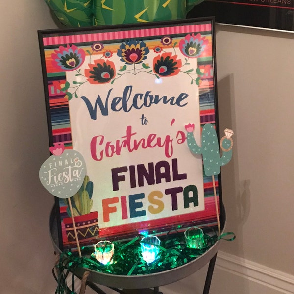 Final Fiesta Sign Final Fiesta Welcome Sign Fiesta Bachelorette Party ...