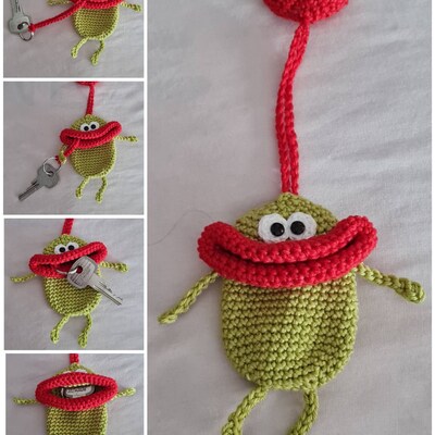 PATTERN: Crochet Key Case,knitted Key Holder PATTEN ,handmadet Key Ring ...