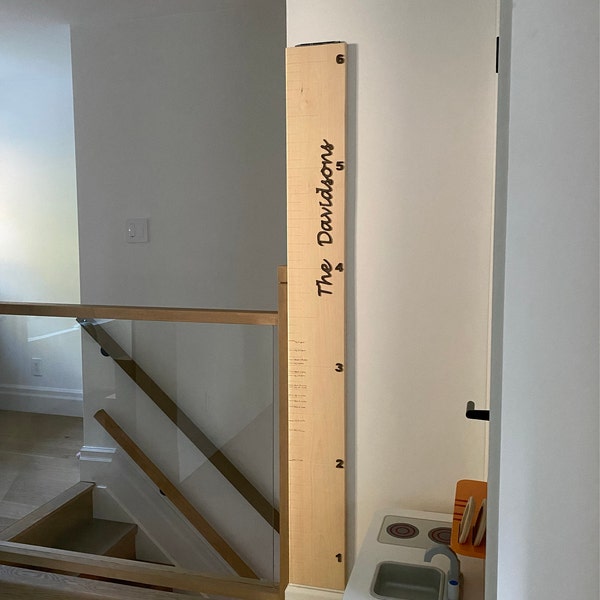 Personalized Wooden Growth Chart Wooden Growth Ruler Wood Growth Chart ...