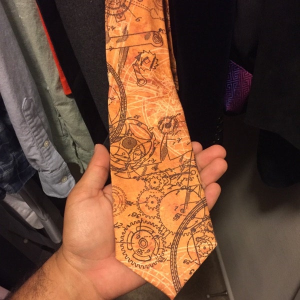 Clockwork Tie, Steampunk Tie, Steampunk Gears Cogs, Clockwork Mechanism ...